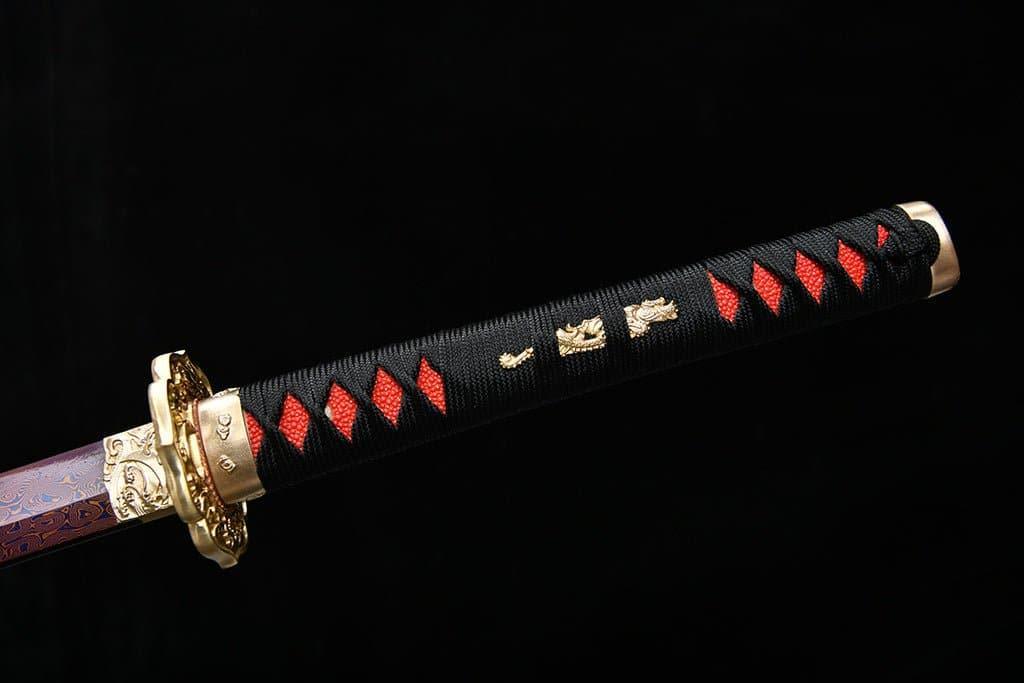 Red Wave Katana | Authentic Damascus Steel Sword | NIMOFAN Katana