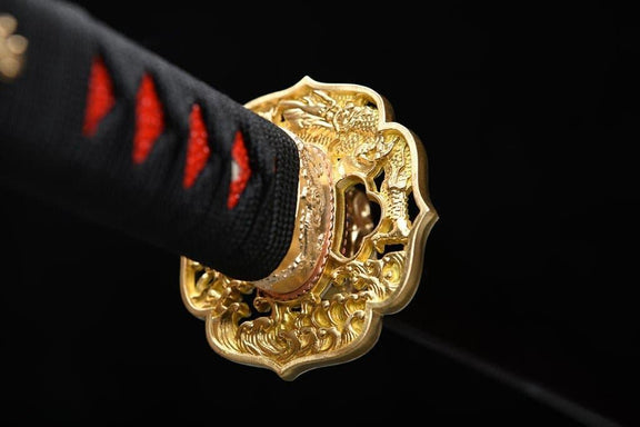 Red Wave Katana | Authentic Damascus Steel Sword | NIMOFAN Katana