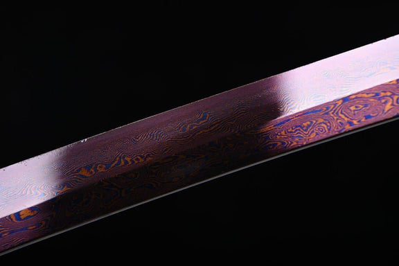 Red Wave Katana | Authentic Damascus Steel Sword | NIMOFAN Katana