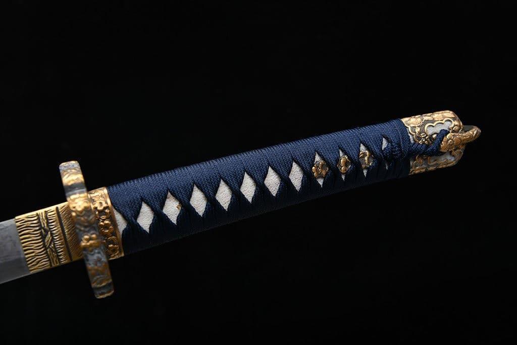 Katana - Sea Wave | Handmade Damascus Steel Sword | NIMOFAN Katana